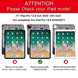 MAITTAO 2 in 1 iPad Pro 12.9 Case 2020 Release (4th Gen) Soft TPU Back Cover with Tablet Sleeve, Support Apple Pencil Holder & Wireless Charging & Auto Wake/Sleep for 2020 iPad Pro 12.9,Marble 17