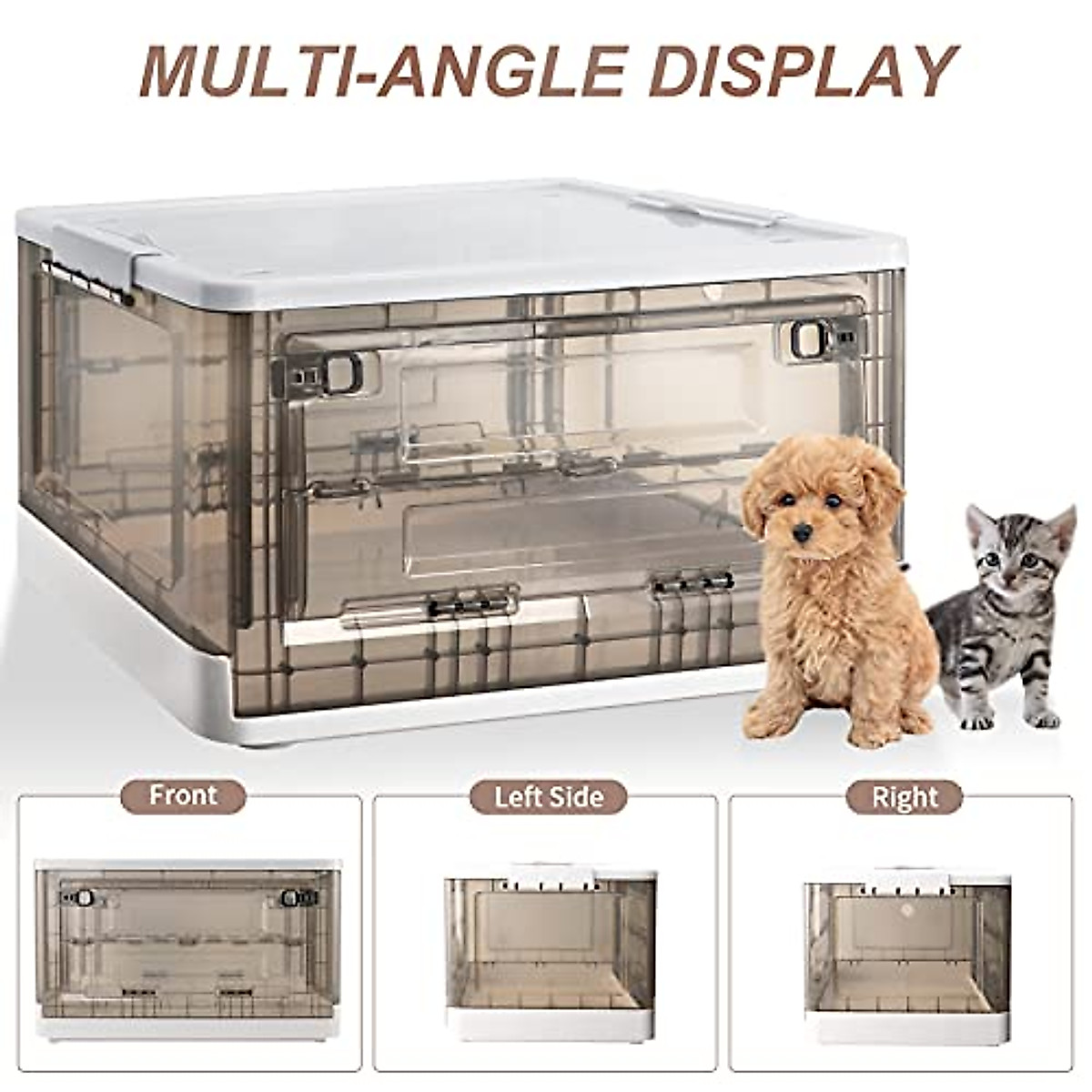 HKDQ Puppy Incubator, Pet Incubator Box Large PET Brooder Nursery,Nebulization Box,Kitten Incubator,Incubator for Puppies with Pet Heating Pad and Pet Medicine Feeder（55L）