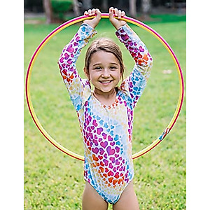Arshiner Girls Gymnastics Leotards Ruffle Long Sleeve Shimmer Ballet Unitard Dancewear for 3-10 Years
