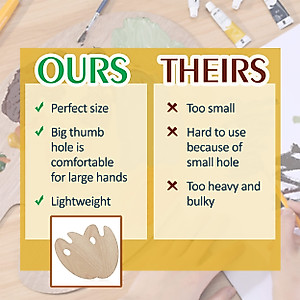 Mr. Pen- Wooden Paint Palette, 2 Pack, Artist Palette, Painting Palette, Oil Paint Palette, Wood Paint Palette, Art Pallet for Painting, Palettes, Wood Paint Pallet, Pallets for Painting, Wood Palette