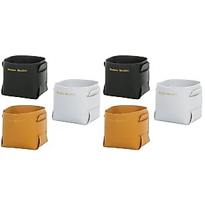 Cabilock Cosmetics Display Case Small Item Container 6 Pcs Leather Storage Tray Office High Capacity Cosmetics Organizer Storage Drawers Organizer