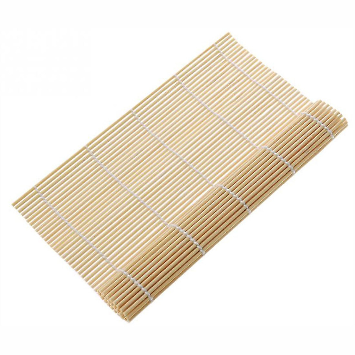 GARASANI 2 Pack Bamboo Gimbap Sushi Making Kit, 2 x Natural Bamboo Mat, 1 x Cooking Brush, 9.4" x 9.4" (Beige)