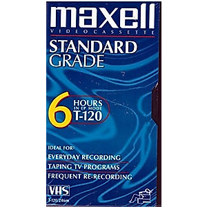 Maxell All-Purpose Standard Grade 6 Hour VHS Videotape Cassette