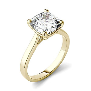 MOTIEL 2 Carat Moissanite Solitaire Engagement Ring for Women, 10K 14k 18K Sterling Silver Women's Wedding Rings Promise Rings for her, Nice Gift Women Rings with Name Engraving-925