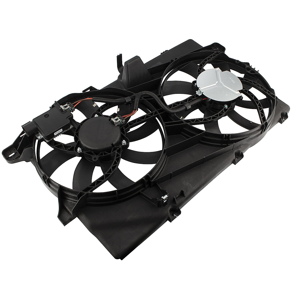 BOXI 621-392 7T4Z8C607A Dual Radiator Cooling Fan Assembly Fit for Ford Edge 2007 2008 2009 2010 2011 2012 2013 2014 2015 / for Lincoln MKX 2007-2015