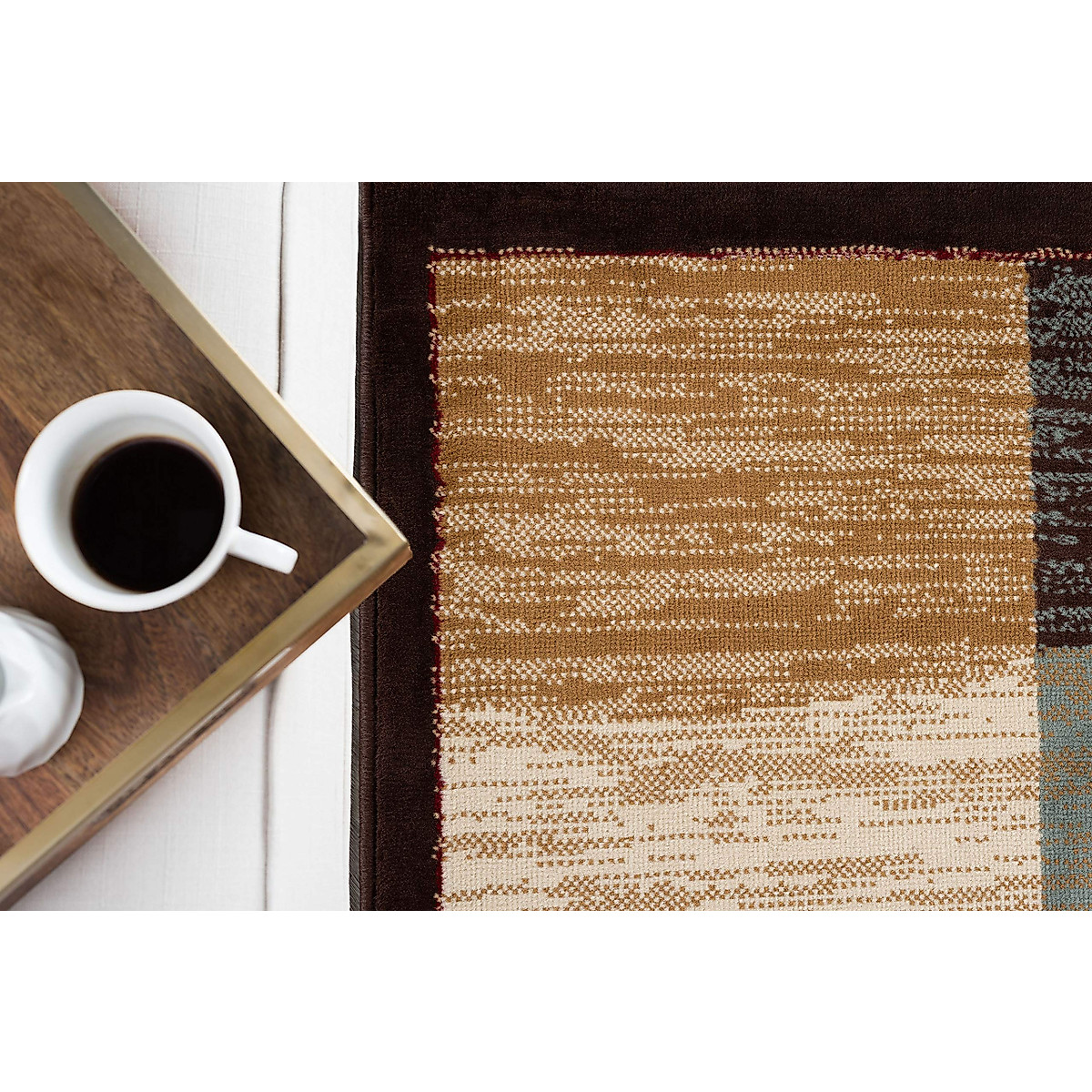 3 Pieces Set (5x7 + 20''x60'' + 20''x32'') Area Rug - Area Rugs for Living Room - Dining Room Rug - Bedroom Rug - Indoor Entry Entryway Rug - Kitchen Contemporary Carpet - Alfombras para Salas