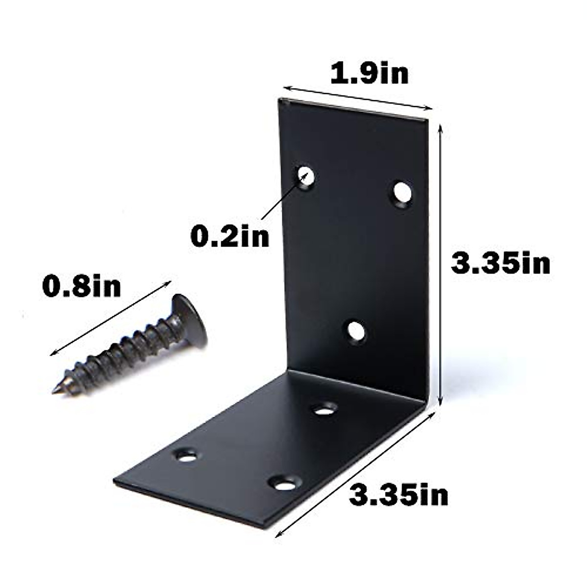 16 Pcs Garden Bed Corner Bracket- Black Pre-drilled Metal Garden Bed Corner Braces with M4 × 20MM Screws Planter Box Right Angle Brackets for Connecting Garden Bed