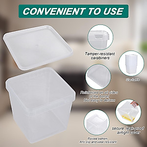 SHPii 101 oz Square Clear Extra Thick Deli Containers with Lids,BPA-Free,Freezer and Microwave Safe Food Storage Containers,Reusable,Meal Prep,Take-out,Restaurant Supplies.(8 Pcs)