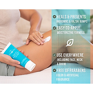 Shobha Ingrown Relief Lotion – One-Step Ingrown Hair Treatment – Post Waxing Hair Bump Remover - Skin Care Product for After Face, Body and Bikini Hair Removal, 8 oz