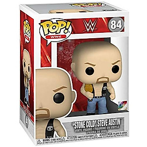 Funko POP WWE: Stone Cold Steve Austin with Belt Pop! Vinyl Figure (Bundled with Compatible Pop Box Protector Case), Multicolor, 3.75 inches