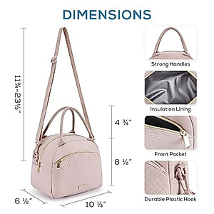 TOURIT Womens Lunch Bag Insulated Lunch Box Cute Lunch Bags for Women, Work, Picnic, Pink