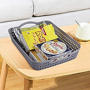 Ortodayes Plastic Basket Trays, Paper Storage Baskets Set of 6