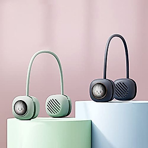 Zooke Neckband Bluetooth Speakers, Fidelity 3D Stereo Sound Wearable Speaker for Home Outdoor, Hanging Neck Wireless Portable Fashionable Lightweight Mini Speaker with LED Light (Ink Blue)