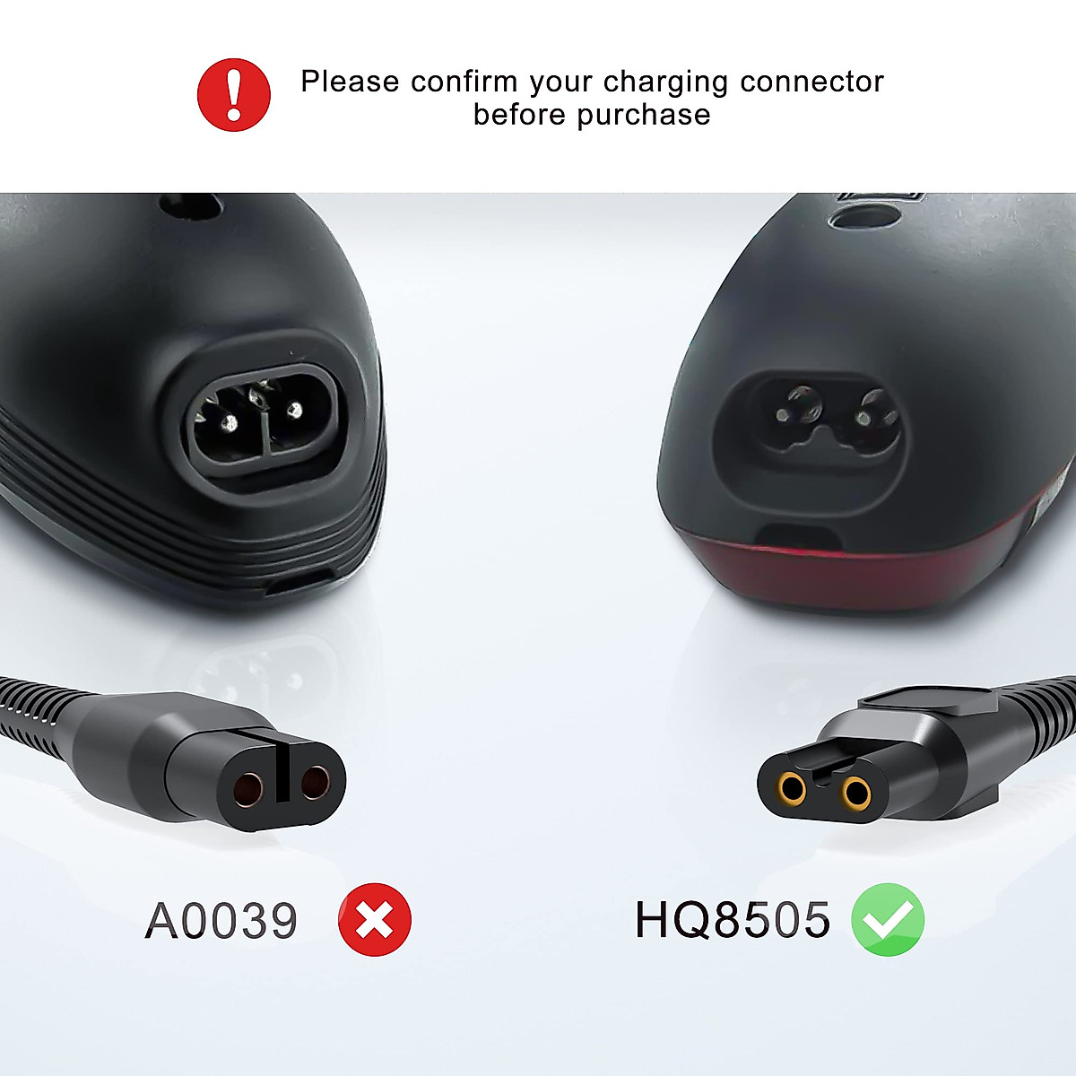 15V Shaver Charger Fit for Philips Norelco OneBlade QP6530/70 QP6520 QP6510 QP6550 Razor HQ8505 Replacement Power Adapter Supply Cord