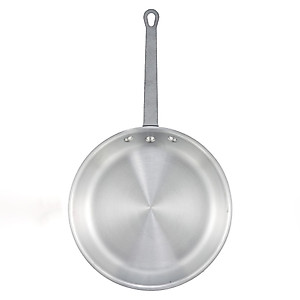 Winco AFP-14A Commercial-Grade Aluminium Fry Pan/Skillet, 14", Silver