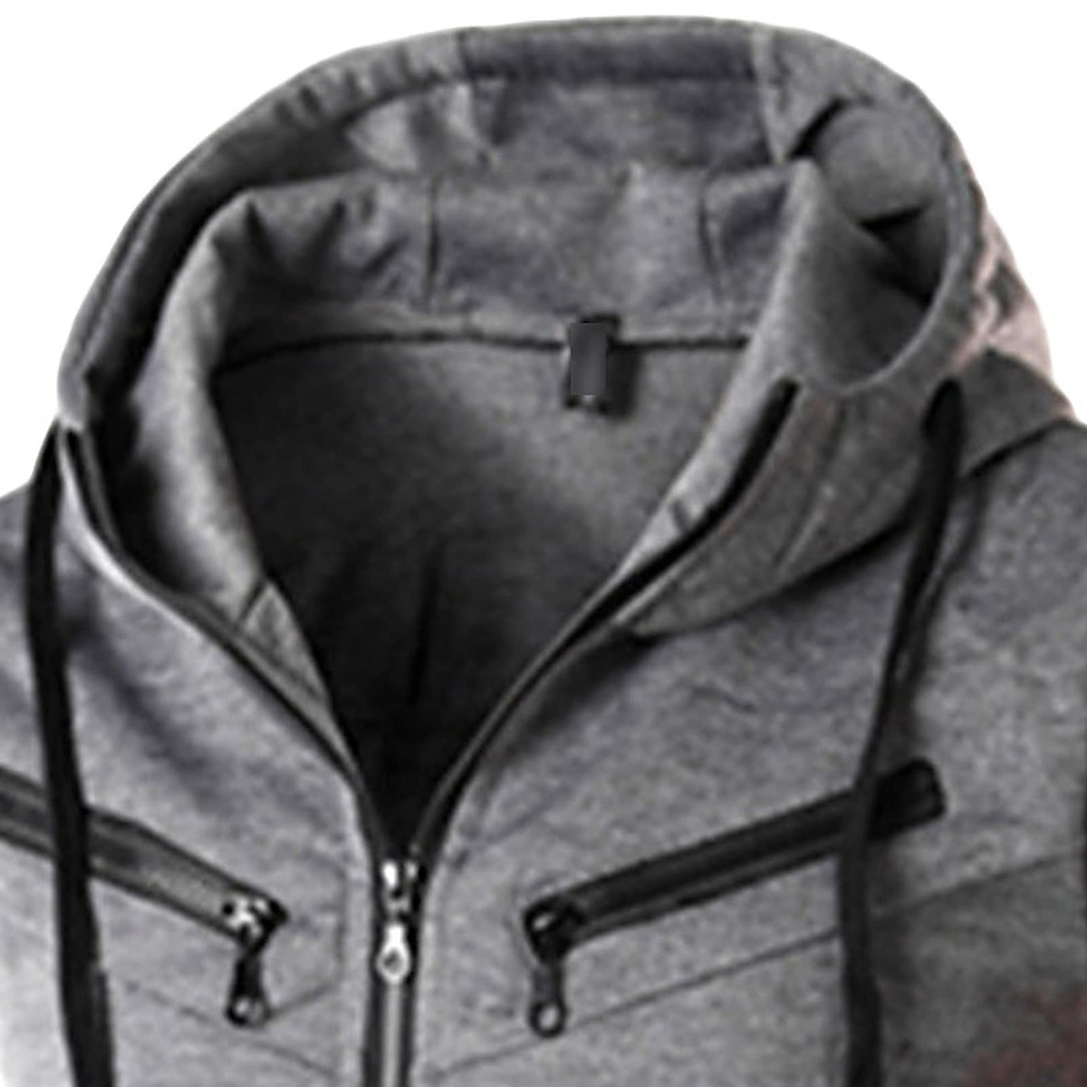 Maiyifu-GJ Men's Slim Fit Zip Up Vest Workout Sleeveless Zipper Hooded Sweatshirt Casual Lightweight Gym Tank Top Hoodies (Dark Grey,Large)
