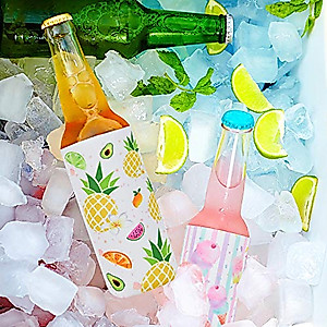 Neoprene Slim Can Sleeves - Set of 12 Can Sleeves Beer Soda Drink Coolies Caddies Collapsible Reusable Thermocoolers for Weddings Bridal Shower Birthday Bachelorette Parties