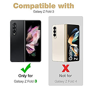 Dexnor Shielder Series Case for Samsung Galaxy Z Fold 3(2021), Military-Grade Full-Body Shockproof Rugged Bumper Case Cover with Built-in Screen Protector & Kickstand & S Pen Slot,Phantom Pruple