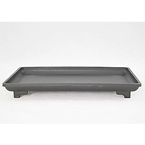 1 Rectangular Black Plastic Humidity/Drip Tray for Bonsai Tree and House Indoor Plantes - 9"x 6"x 1"