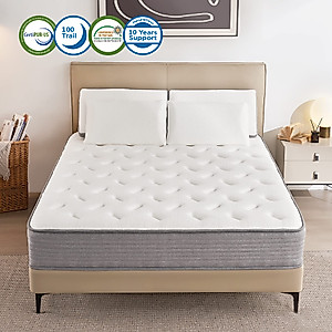 Twin XL Mattress, DIGLANT 10 Inch Memory Foam Hybrid Mattress, Tight Top Pocket Spring Mattress Sleep Supportive & Motion Isolation, Medium Firm Feel Mattress in a Box, CertiPUR-US Certified