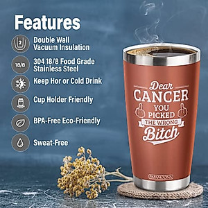 Breast Chemotherapy Hysterectomy Cancer Gifts For Women Survivors Female Patient, Best Chemo Awareness Gifts, Ovarian, Fuck Cancer Suck Gifts