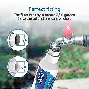 AQUACREST Inline Water Filter, Dedicated for Car Washing, Window & Yard Cleaning, Effectively Reduce Hard Water Spots, Soften Water, Upgraded Formula, Pack of 2
