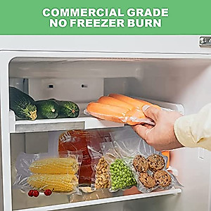 Vacuum Sealer Bags 6" x 8" 100 Pcs Vacuum Seal Bags for Food Heavy Duty Puncture Prevention, Boilsafe to 280°F Freezable, BPA Free, Reuseable, Commercial Grade Fit Sous Vide Vacuum Sealer PreCut Bags