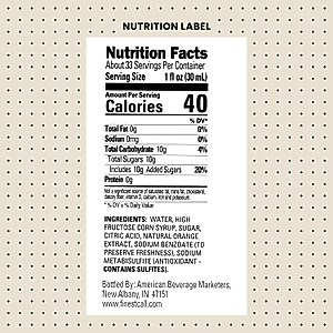 Finest Call Premium Triple Sec Syrup Drink Mix, 1 Liter Bottle (33.8 Fl Oz), Individually Boxed