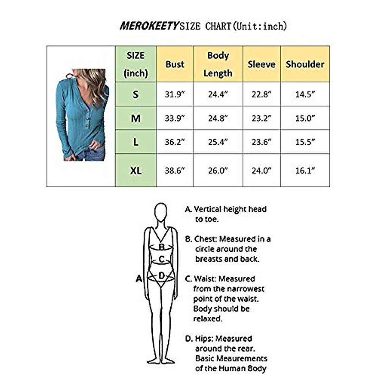 MEROKEETY Women's Long Sleeve V Neck Ribbed Button Knit Sweater Solid Color Tops Black