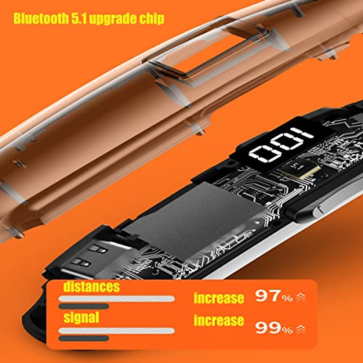 Keke Int'l Bluetooth Earbuds with Microphone Headset - Black Headphones with IPX5 Waterproof Rating, Intelligent Noise Reduction, and 200 Hours of Playback