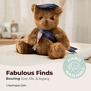 Bearington Collection Smarty Class of 2024 Graduation Plush Teddy Bear Stuffed Animal, Blue Cap, 10 Inch