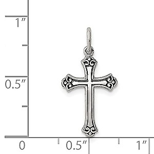 Auriga Fine Jewelry 925 Sterling Silver Antiqued Cross Pendant (L- 20 mm, W- 12 mm) Gift for Women