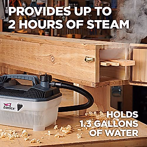 Earlex SS77USSG Steam Generator, 1.3-Gallon Capacity, 12' Hose, Steamer for Wood Bending, Steam Box for Wood, Portable Steam Generator, Steam Wood Bender