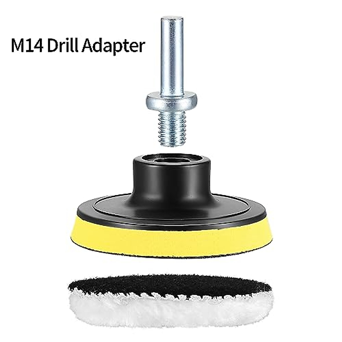 Wool Polishing Buffing Pads, 12 Pcs 3 Inch Car Polishing Buffing Wheel with Hook and Loop Back for Drill Buffer Attachment, Car Buffer Polisher Kit for Car Polishing, Waxing, & Compound Cutting