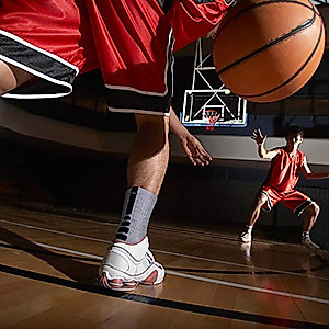 JHM mens Thick Protective Sport Cushion Elite Basketball Compression Athletic Socks, 5 Pairs Color#5, 6-13