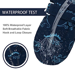 Fynnsure Toddler Mittens Lined Fleece Snow Gloves for Boys Girls Kids Winter Ski Gloves Baby Mittens Blue 2-4 Years