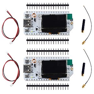 DIYmall 915MHz ESP32 LoRa V3 Development Board SX1262 0.96 Inch OLED Display WiFi+BLE Lora Kit with LoRa Antenna for Arduino IOT Smart Home (2Sets)