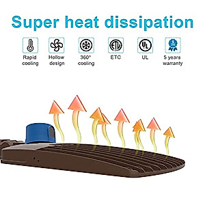 300W LED Parking Lot Light with Dusk to Dawn Photocell, 42000LM 5000K Dimmable Commercial Outdoor Light IP65 Waterproof LED Shoebox Pole Light with Slide Mount 100-277V AC DLC Certified (300)