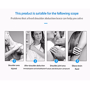 Shoulder Abduction Immobilizer ​for Broken ​arm Broken Fractured Bones Sublexion for Surgery Dislocated Injury Support Shoulder Injury Post-op Shoulder Arm Brace Men Women Universal