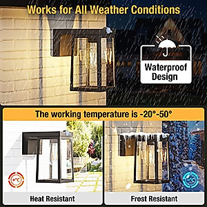 [2 Pack] Solar Wall Lights Outdoor Motion sensor, Wireless Solar Porch Lights with 2 Modes & Waterproof, Dusk to Dawn LED Outdoor Solar Lights for House, Exterior Front Porch Patio Fence Security Lamp