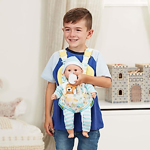 Melissa & Doug Mine to Love Carrier Play Set for Baby Dolls with Toy Bear, Bottle, Rattle, Activity Card, 14.25 x 8.25 x 2.5