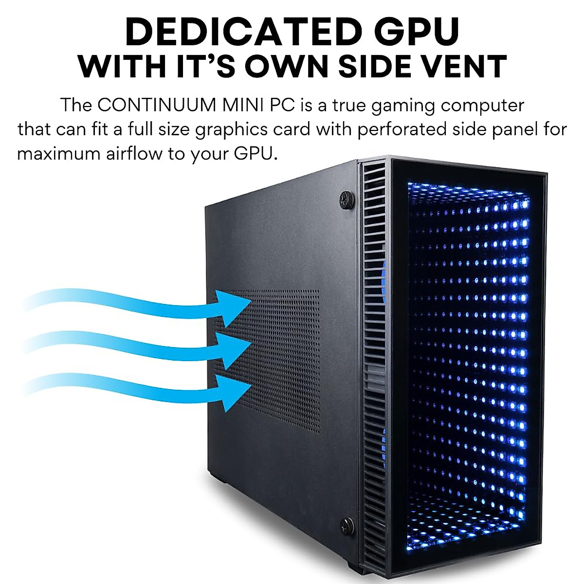 Empowered PC Continuum Mini RGB Gamer Desktop - AMD 8-Core Ryzen 7 7800X3D (~ i9-14900K), 32GB DDR5 RAM, 1TB Gen4 NVMe, RTX 4070, WiFi 6, Windows 11 Home - Tiny Liquid Cooled Gaming Computer