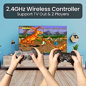 Retrostick Video Game Stick - Built-in 20000+ Games (64GB Memory Card), Nostalgia Mini Video Game Console, Amazing Emulation Quality with 4K HDMI Output + 2X 2.4G Wireless Controllers