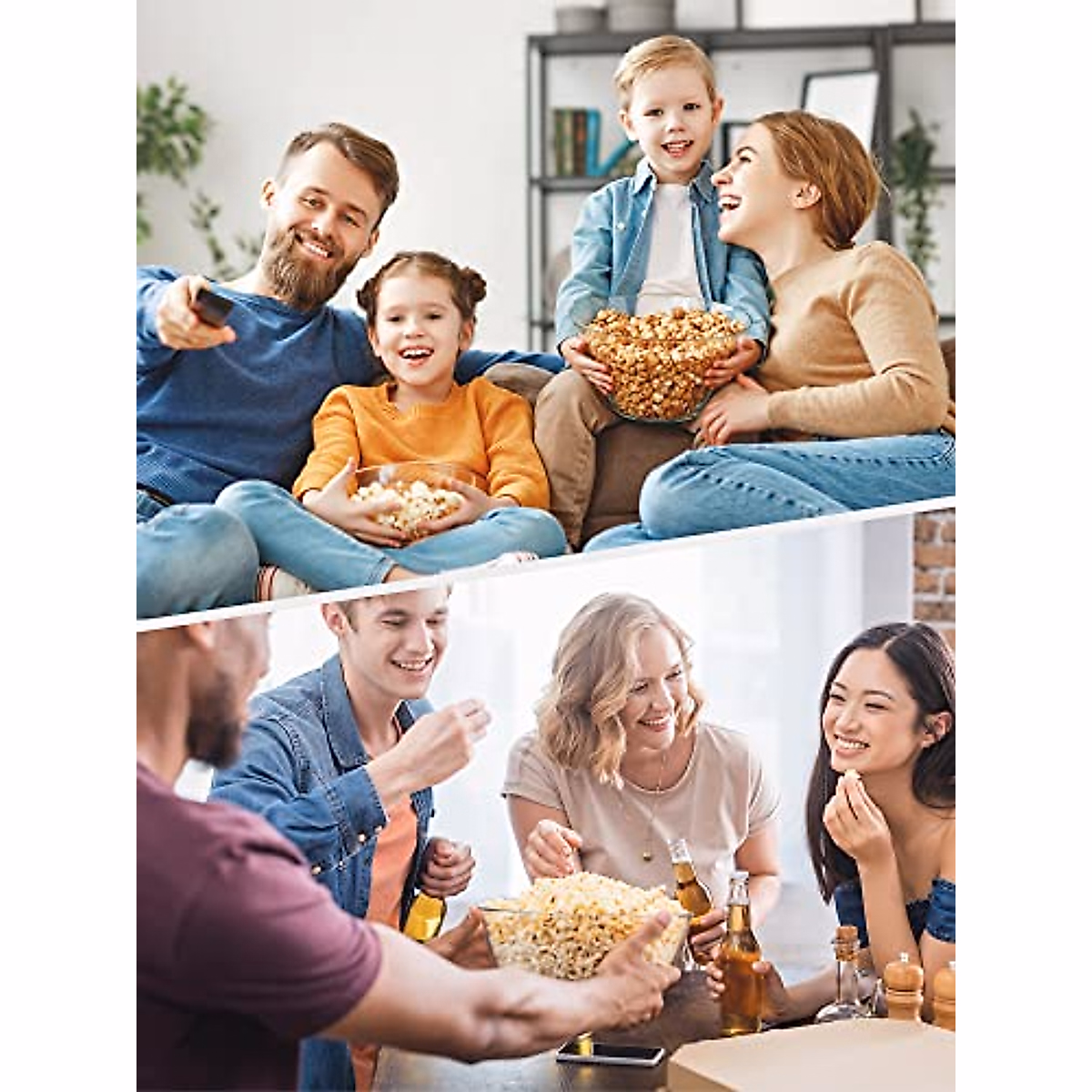 Popcorn Machine, 6-Quart Popcorn Popper maker, Nonstick Plate, Electric Stirring with Quick-Heat Technology, Cool Touch Handles (Black)