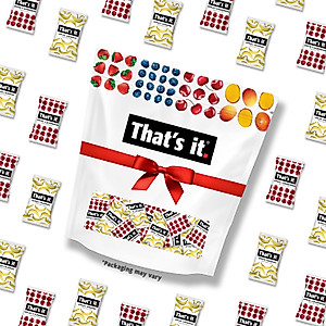 That’s It. Fun Size Fruit Bars Variety Pack(50 Pieces, 10g Each) With Apples + Bananas, Apples + Cranberries, Non-GMO, Paleo and Kosher Friendly, Gluten Free Breakfast Snacks