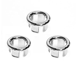 BlingKingdom 3pcs Sink Overflow Ring Hole Round Basin Trim Drain Cap Cover for Kitchen Bathroom