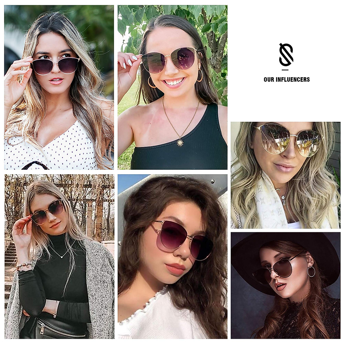 SOJOS Mirrored Flat Lens Fashion Sunglasses for Women SJ1085 Gold Frame/Gold Pink Mirrored Lens
