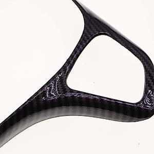 EIDRAN Carbon Fiber Car Steering Wheel Accessories Compatible with Mercedes-Benz C-Class W205 GLC-Class X253