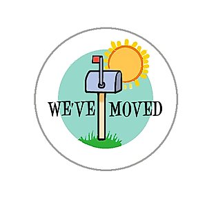 Stonehouse Collection We've Moved Envelope Seals - 1.2" New Address Stickers - 144 Stickers - USA Made