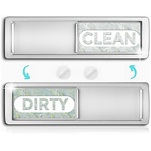 Clean Dirty Magnet for Dishwasher, Best Clean Looking Clean Dirty Sign Magnetic Indicator for Dishwasher Easy to Read and Strong Slide for Changing Signs,